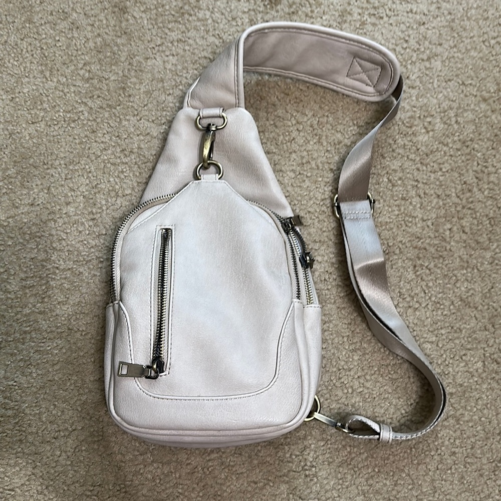 Beige Sling Bag Fanny Packs Crossbody - Gem